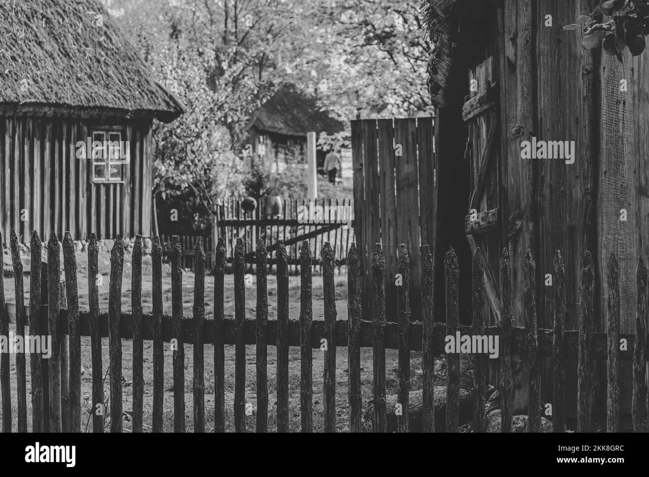 Old small farm house Black and White Stock Photos & Images - Alamy