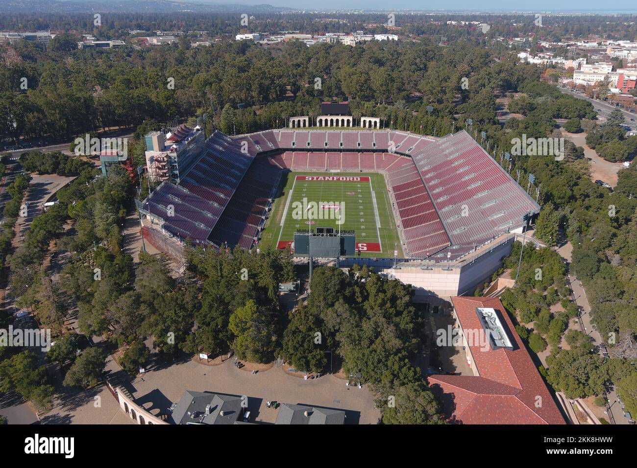 A general overall aerial view of Stanford Stadium, Thursday, Nov. 24 ...