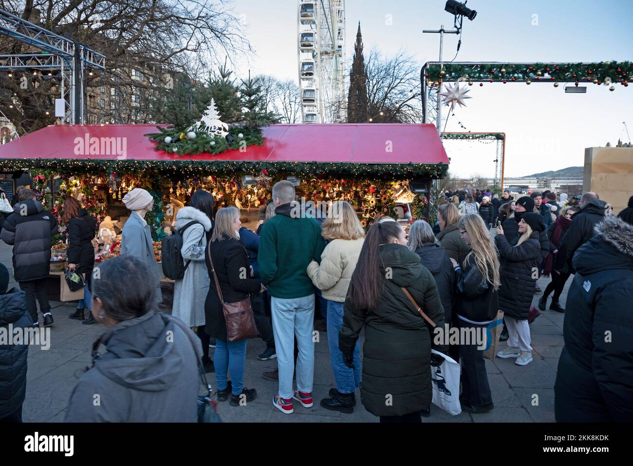 Princes Street, Edinburgh, Scotland, UK. 25 November 2022. Edinburgh ...
