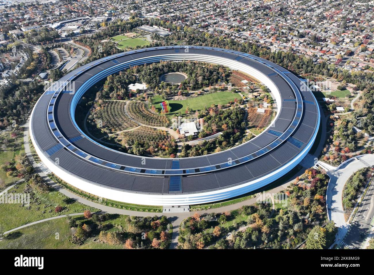 Cupertino, United States. 24th Nov, 2022. A general overall aerial view ...