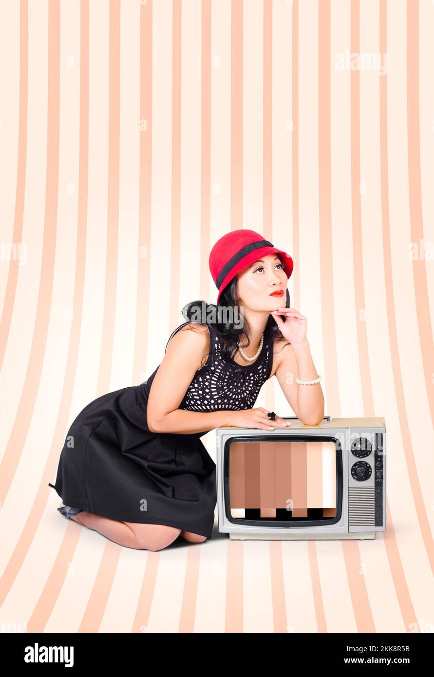 Tv girl outfit hi-res stock photography and images - Alamy