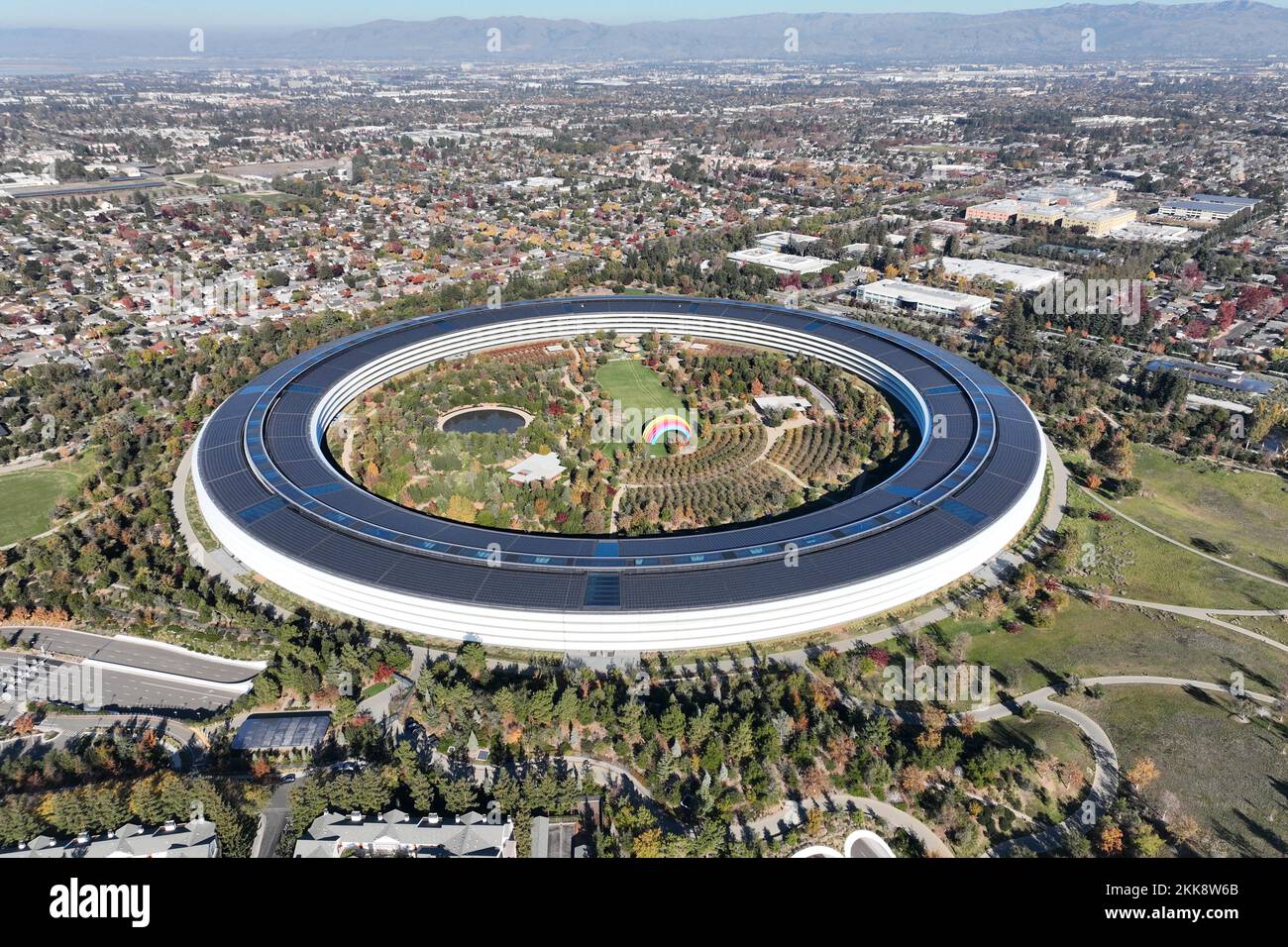 Cupertino, United States. 24th Nov, 2022. A general overall aerial view ...