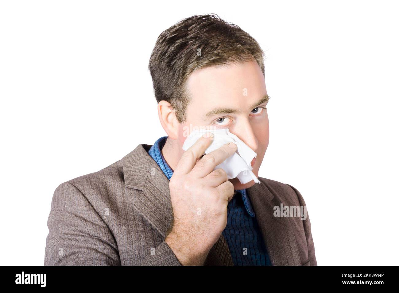 Man wiping face napkin hi-res stock photography and images - Alamy