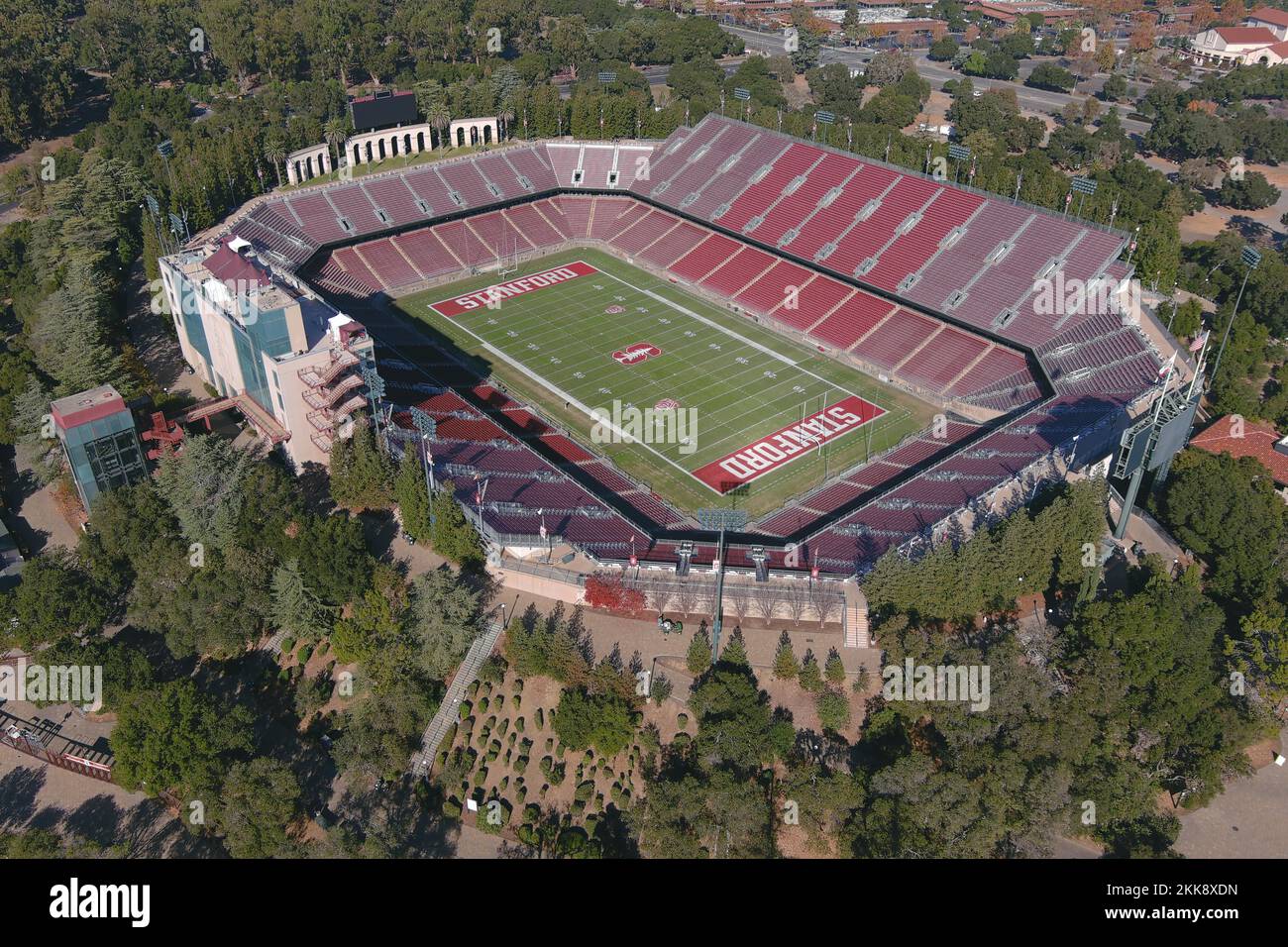 Stanford, United States. 24th Nov, 2022. A general overall aerial view ...
