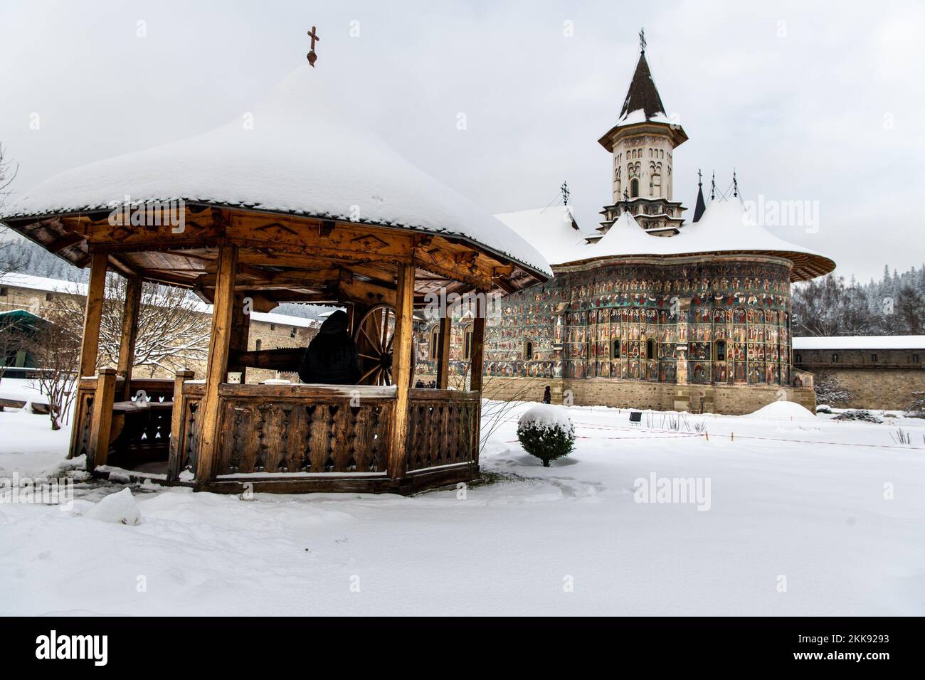 Sucevita, Romania, 2021-12-29. Sucevita Monastery in the Bukovina ...