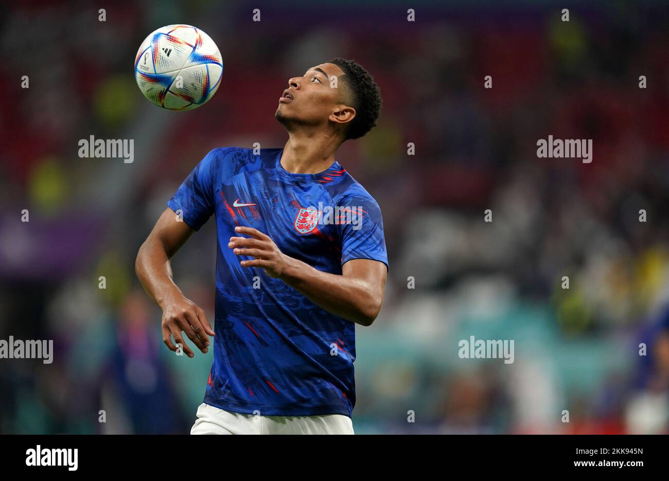 England's Jude Bellingham warming up before the FIFA World Cup Group B ...
