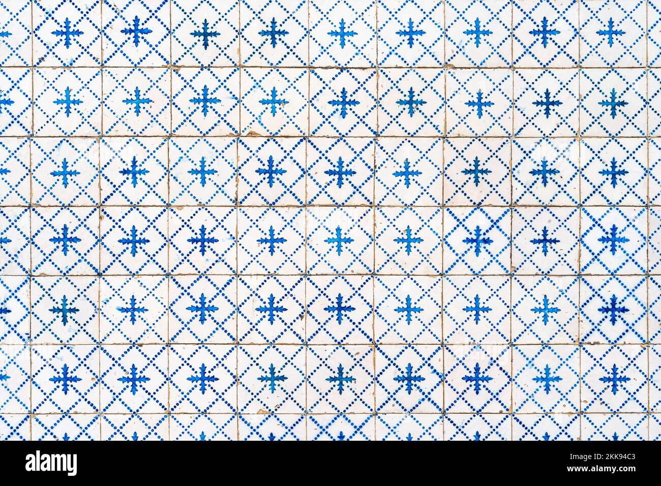 Traditional portuguese light blue tile Azulejo Stock Photo - Alamy