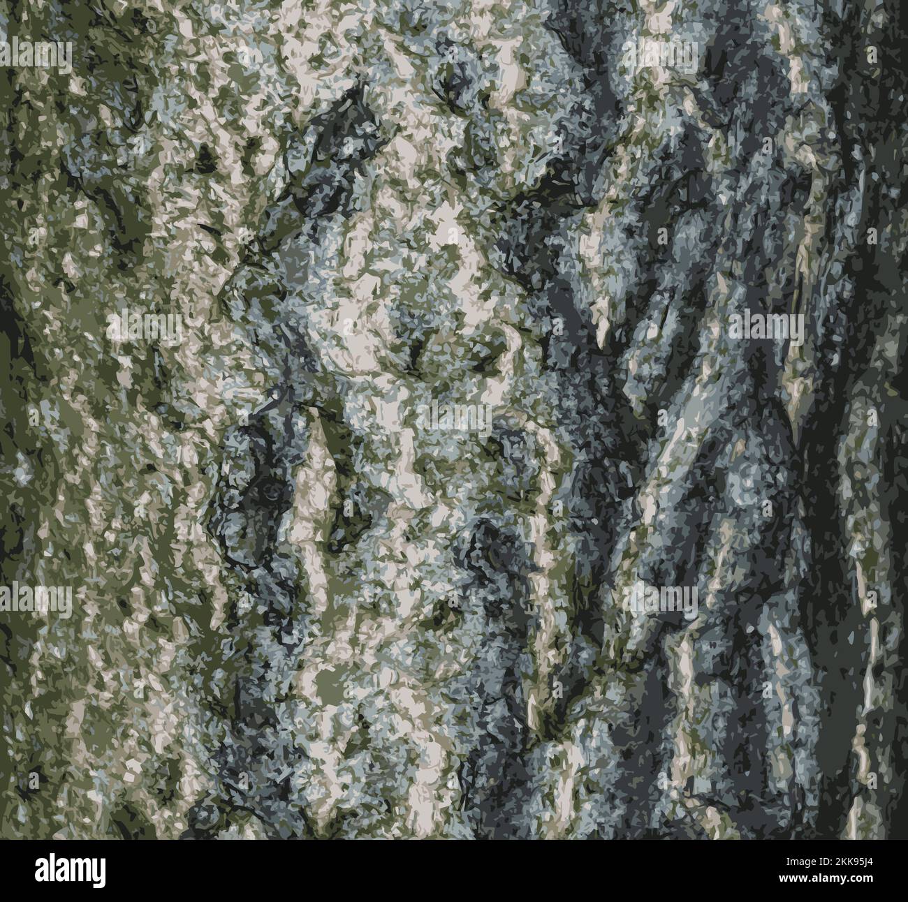 Realistic vector illustration of ginkgo biloba tree bark. Tree bark ...