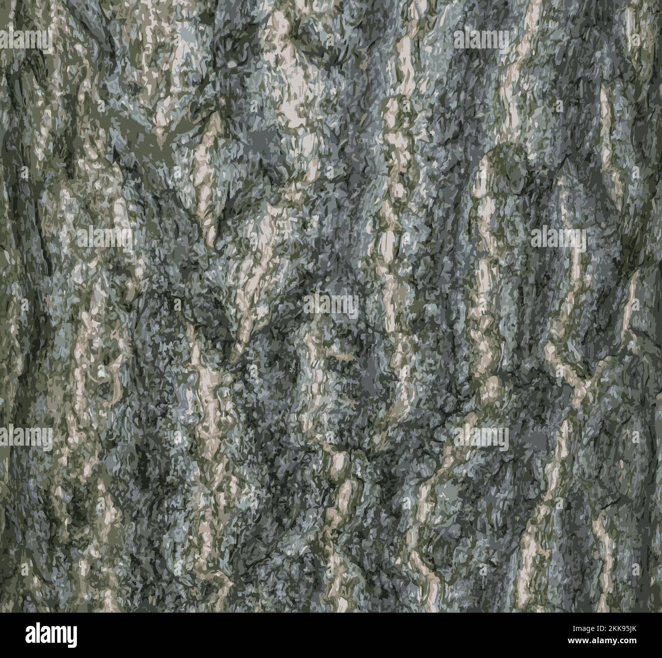 Realistic vector illustration of ginkgo biloba tree bark. Tree bark ...