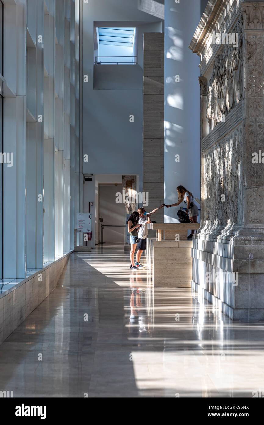 Rome, Italy - August 3, 2021: entrance of Museum of the Ara Pacis ...