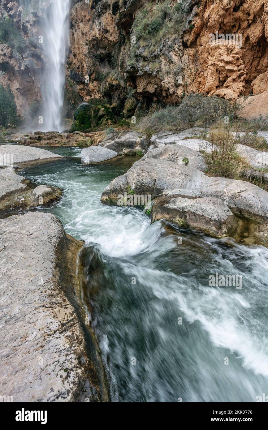 Brazal waterfall at Navajas, Comunidad valenciana, Spain Stock Photo ...