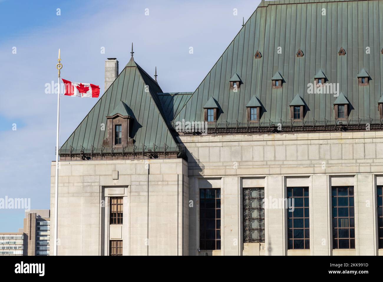 Supreme Court of Canada building with flag Stock Photo - Alamy