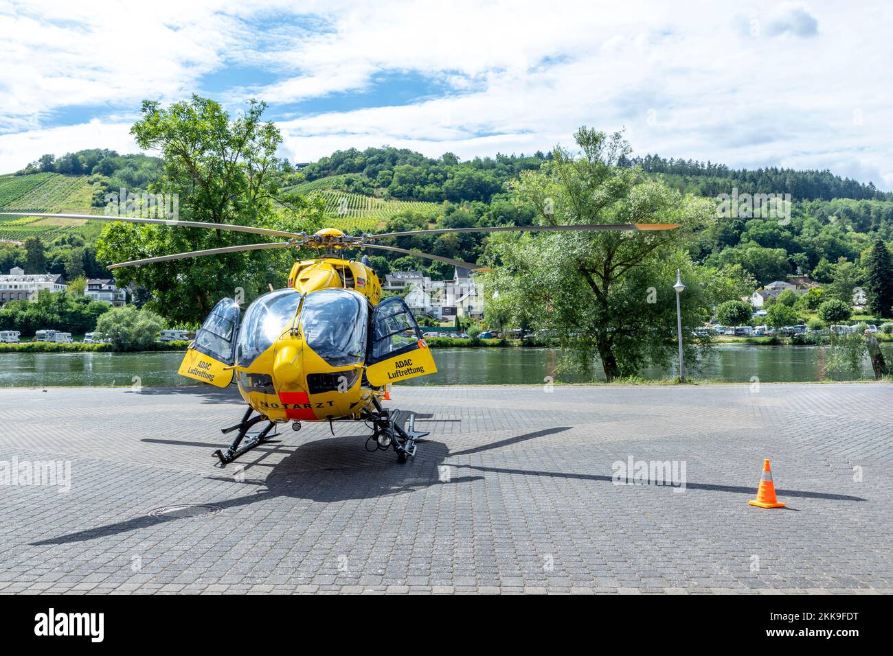 Zell, Germany - July 25, 2020: rescue operation, german rescue ...