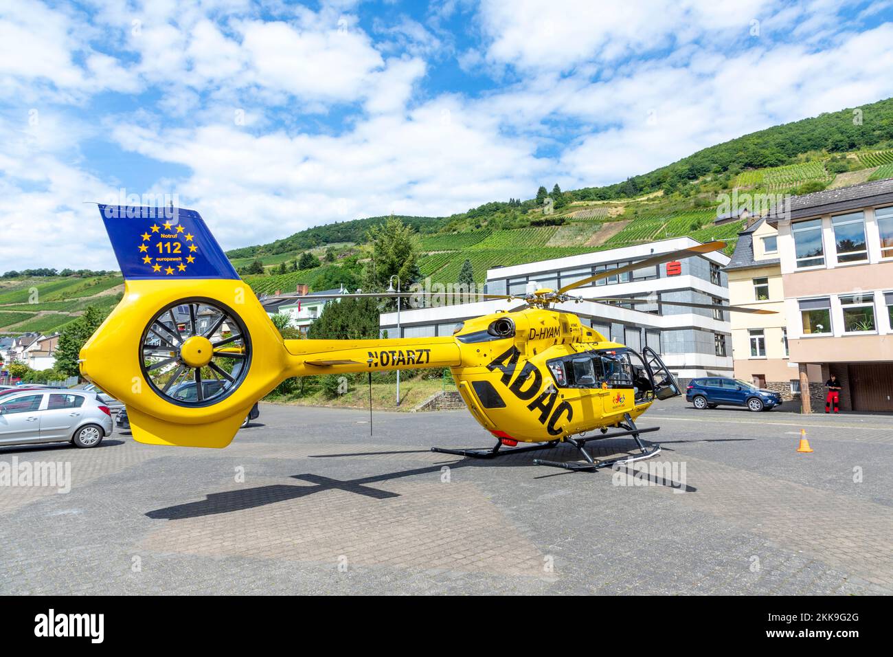 Zell, Germany - July 25, 2020: rescue operation, german rescue ...