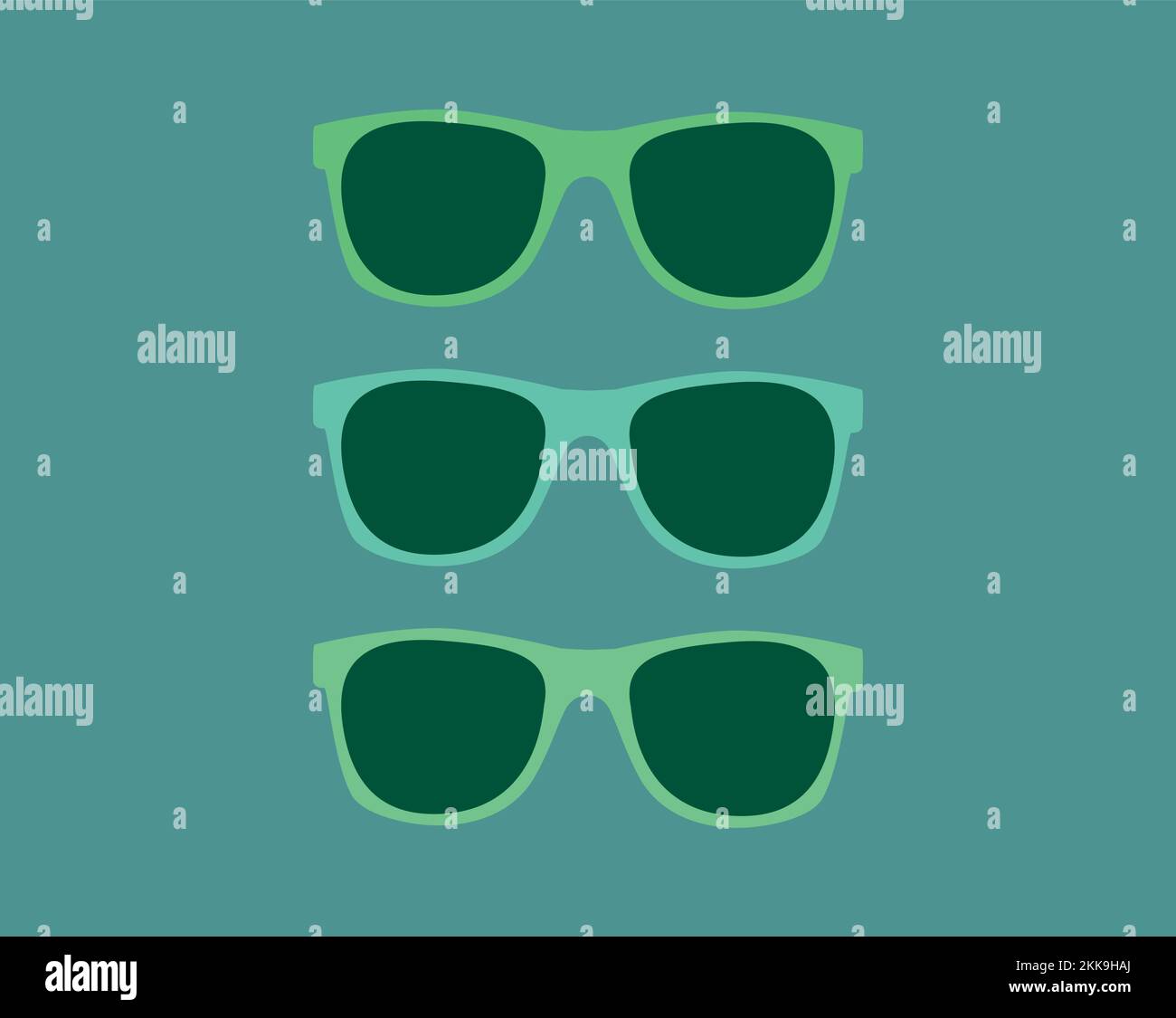 Realistic Vintage Sunglasses Isolated Vector Illustration Stock Vector ...
