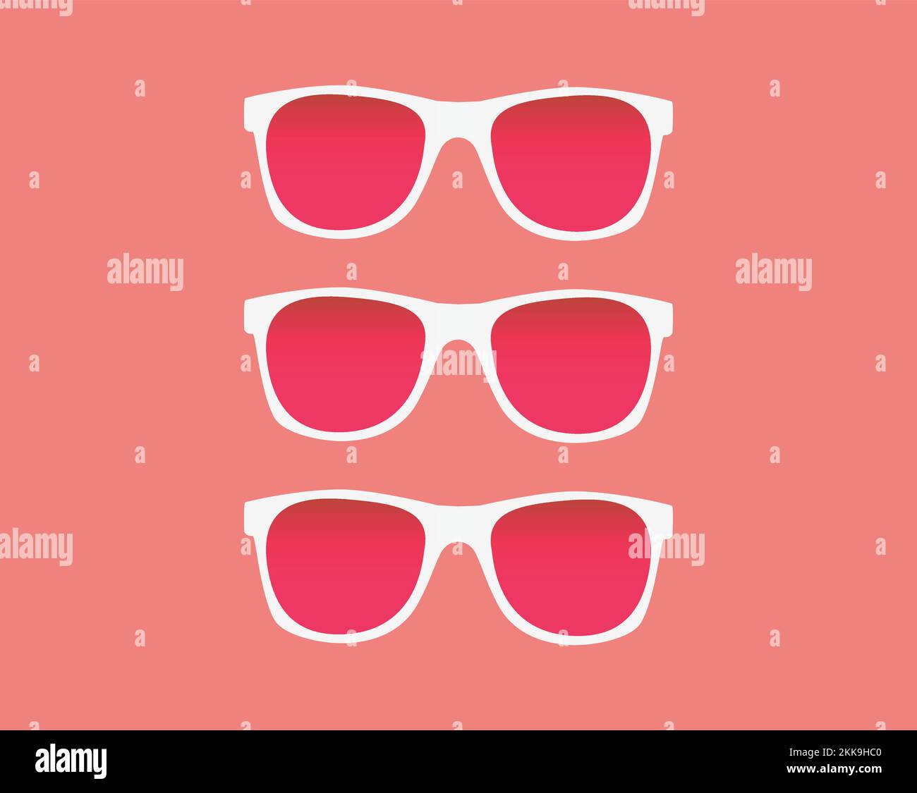 Realistic Vintage Sunglasses Isolated Vector Illustration Stock Vector ...