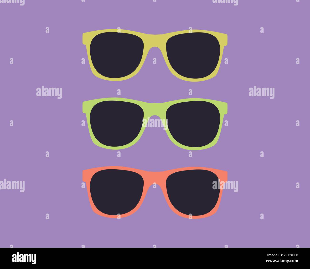 Realistic Vintage Sunglasses Isolated Vector Illustration Stock Vector ...