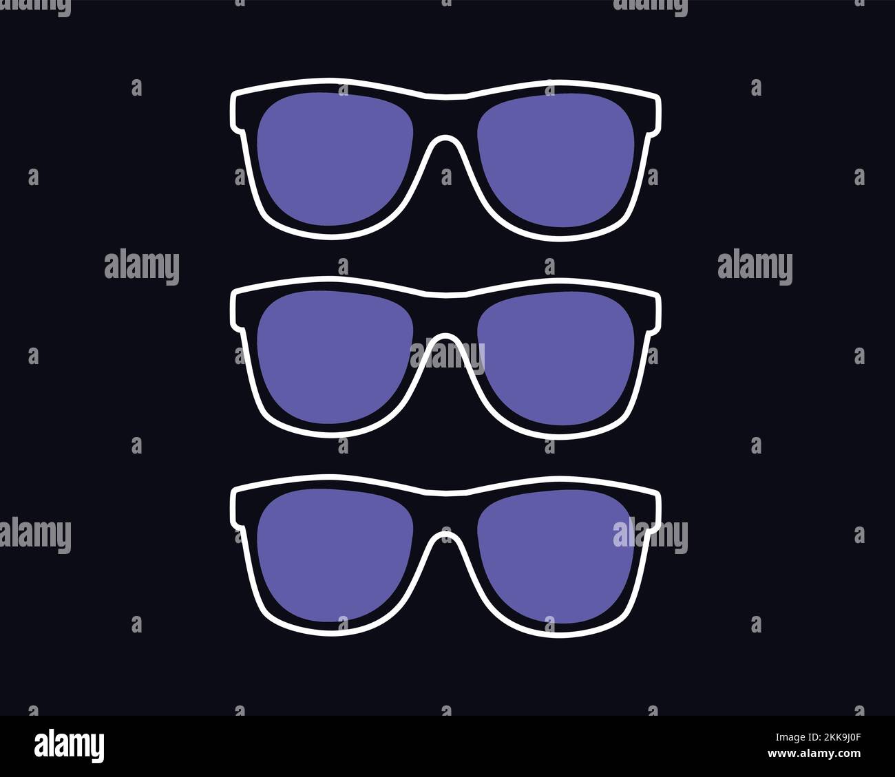 Realistic Vintage Sunglasses Isolated Vector Illustration Stock Vector ...