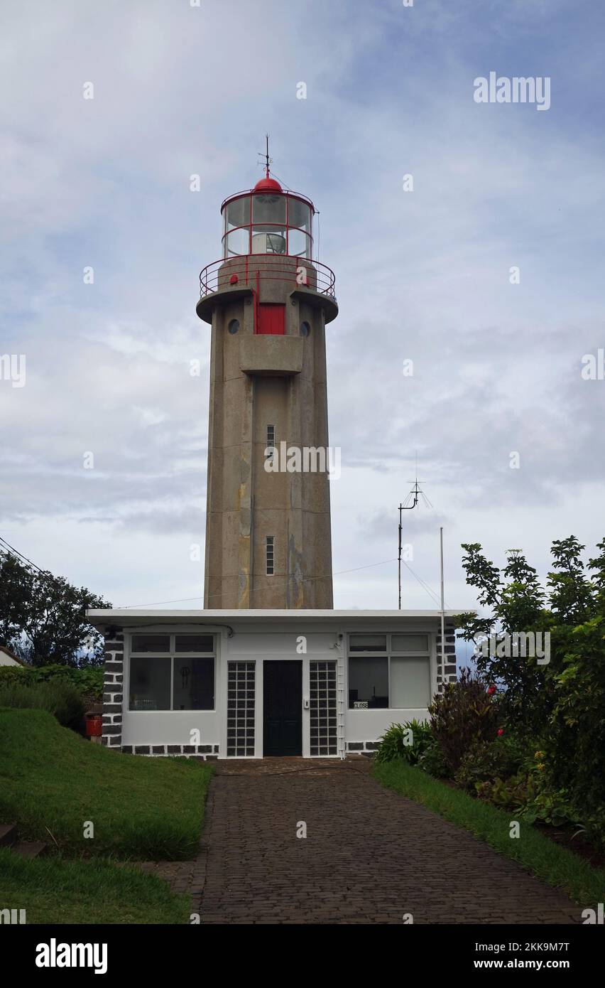 lighthouse on madeira island on a cloudy day Stock Photo - Alamy