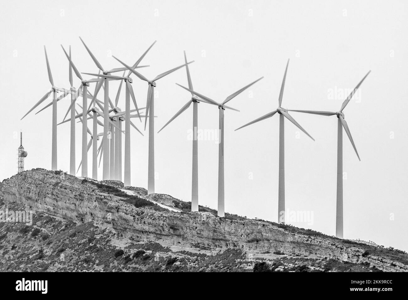 Wind turbines at Valencia, Spain Stock Photo - Alamy