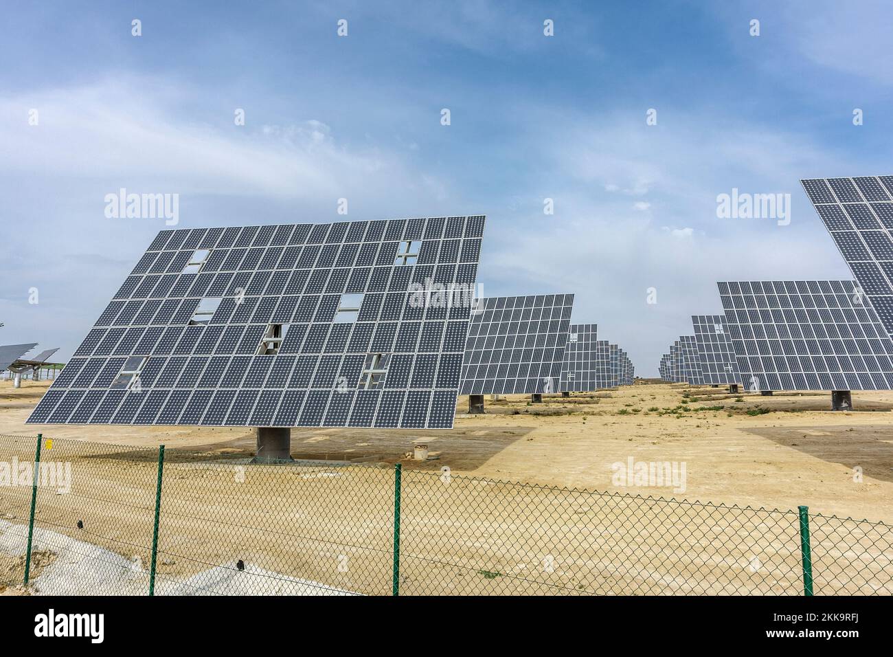 Electric solar panel park, Murcia province, Spain Stock Photo - Alamy