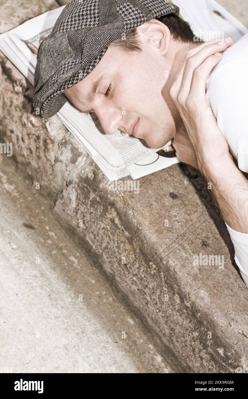 1930s man asleep hi-res stock photography and images - Alamy