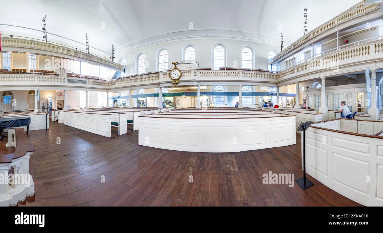 Boston, USA - September 12, 2017: inside the Old South Meeting House ...