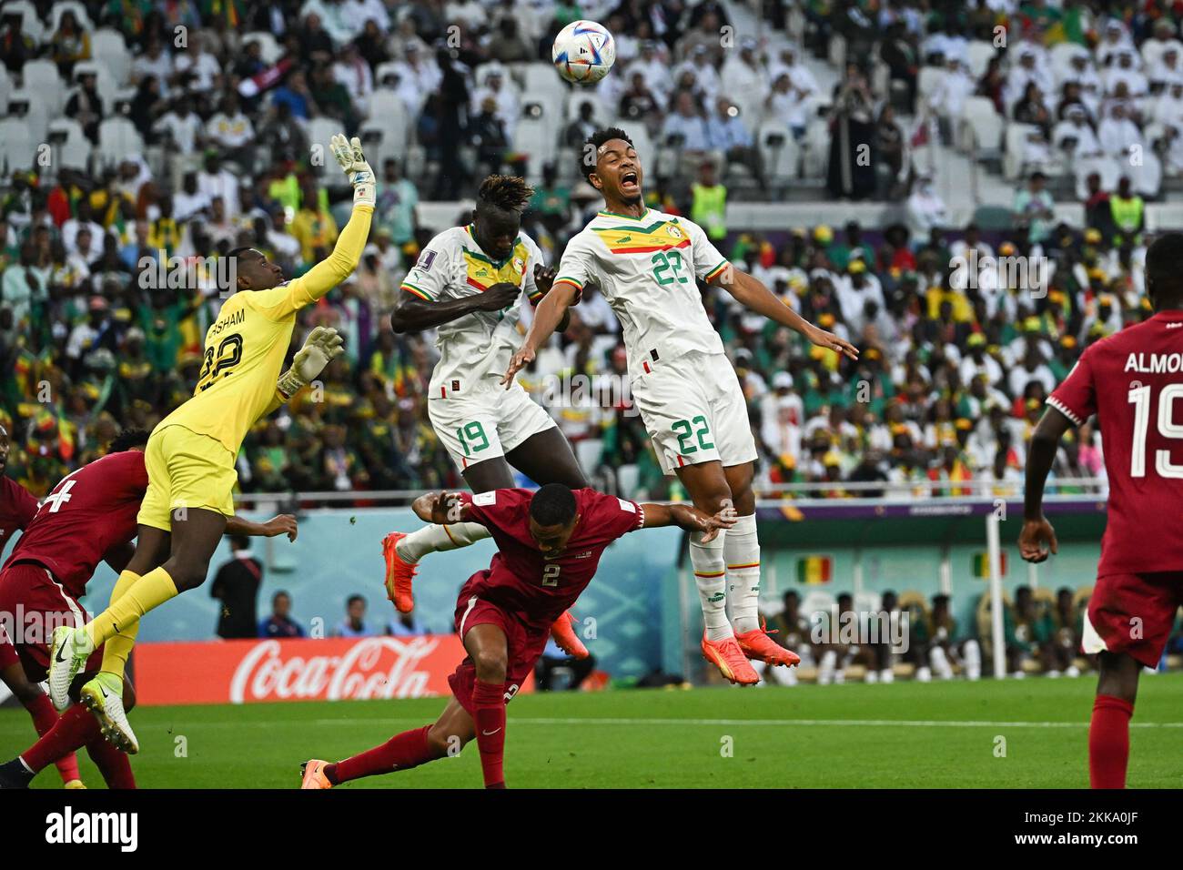 Meshaal Barsham of Qatar, Famara Diedhiou and Fode Ballo-Toure of ...