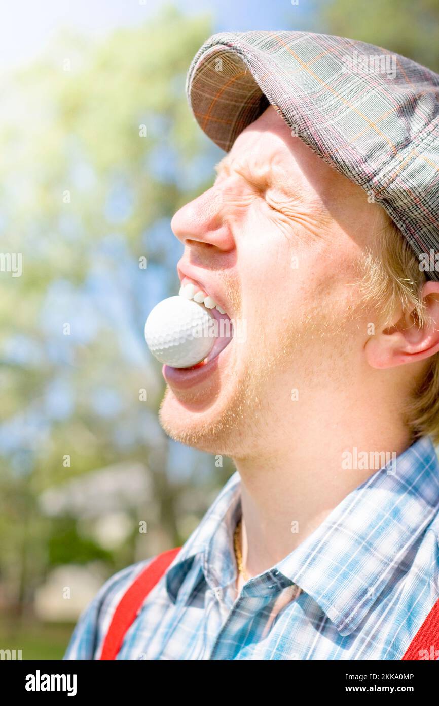 Man chewing mouth open hi-res stock photography and images - Alamy
