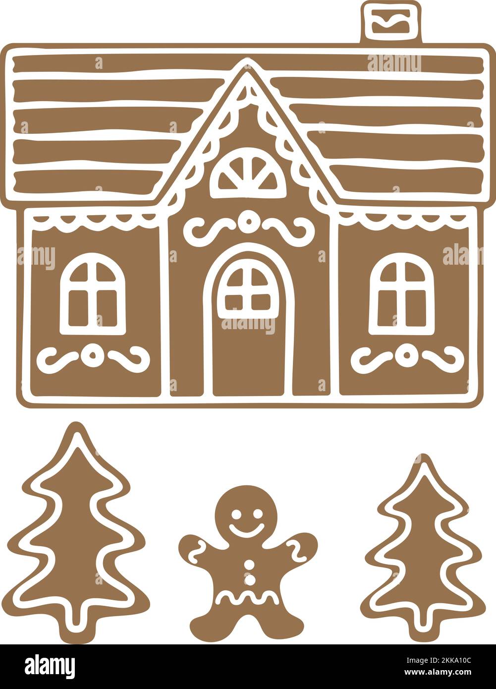Christmas gingerbread house vector illustration Stock Vector Image ...