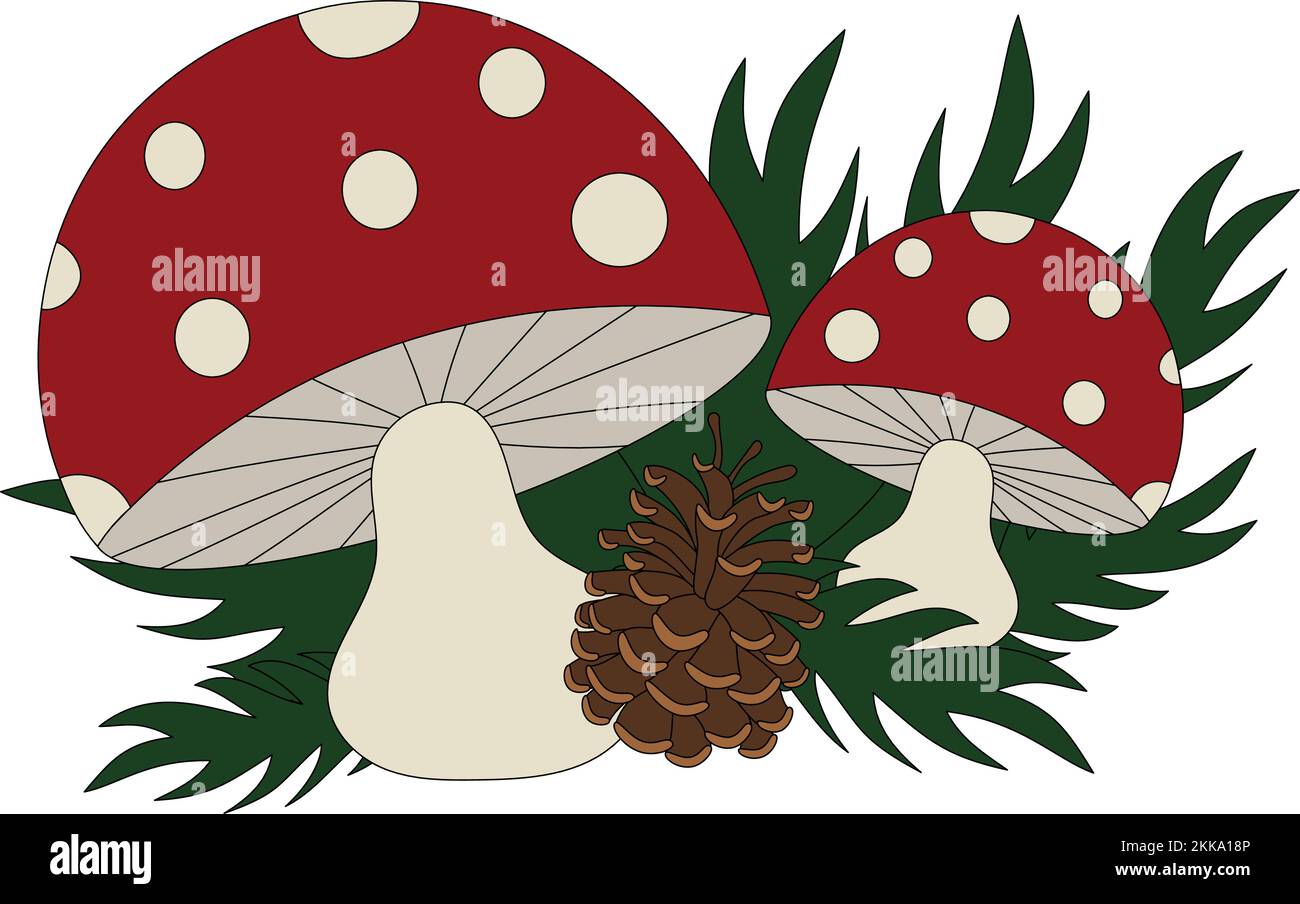 Death cap mushroom in Christmas Stock Vector Image & Art - Alamy