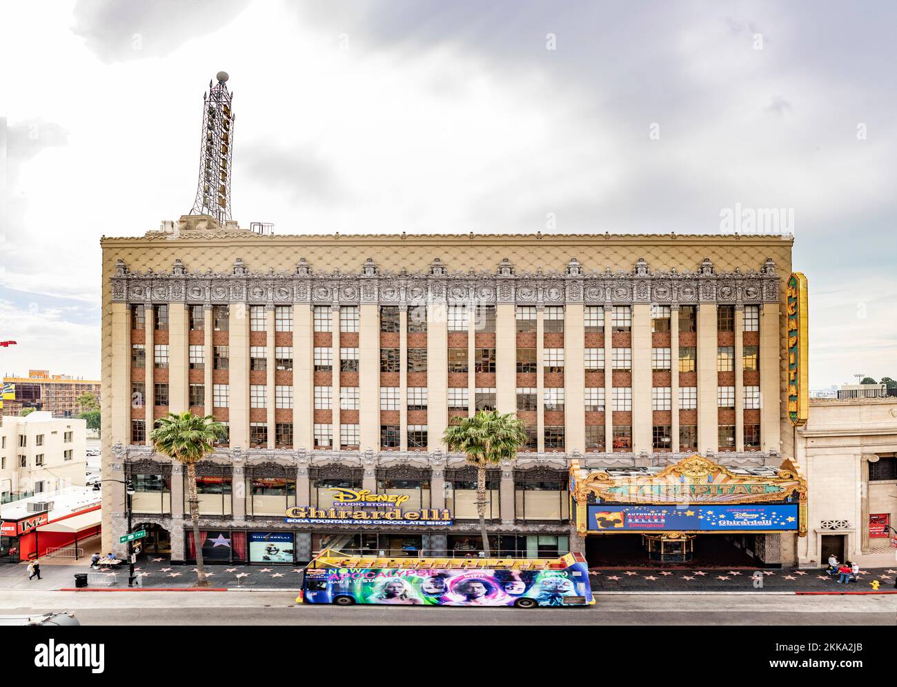 Los Angeles, USA - March 5, 2019: Hollywood boulevard and facade of ...
