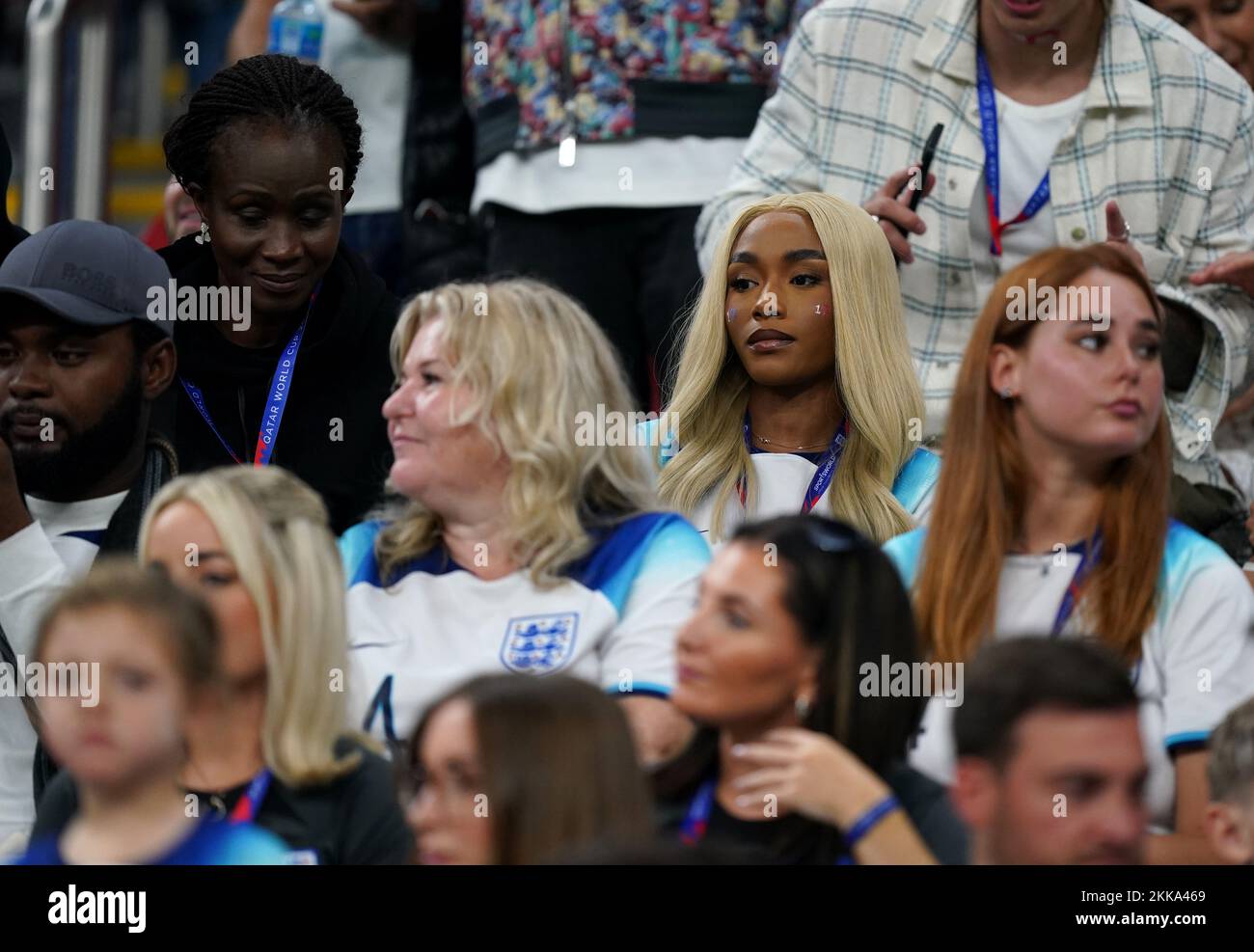 Tolami Benson, girlfriend of England's Bukayo Saka, in the stands ...