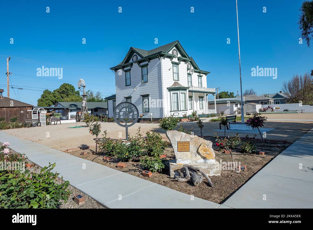 Lompoc, USA - April 21, 2019: facade of Fabing-McKay-Spanne House in ...