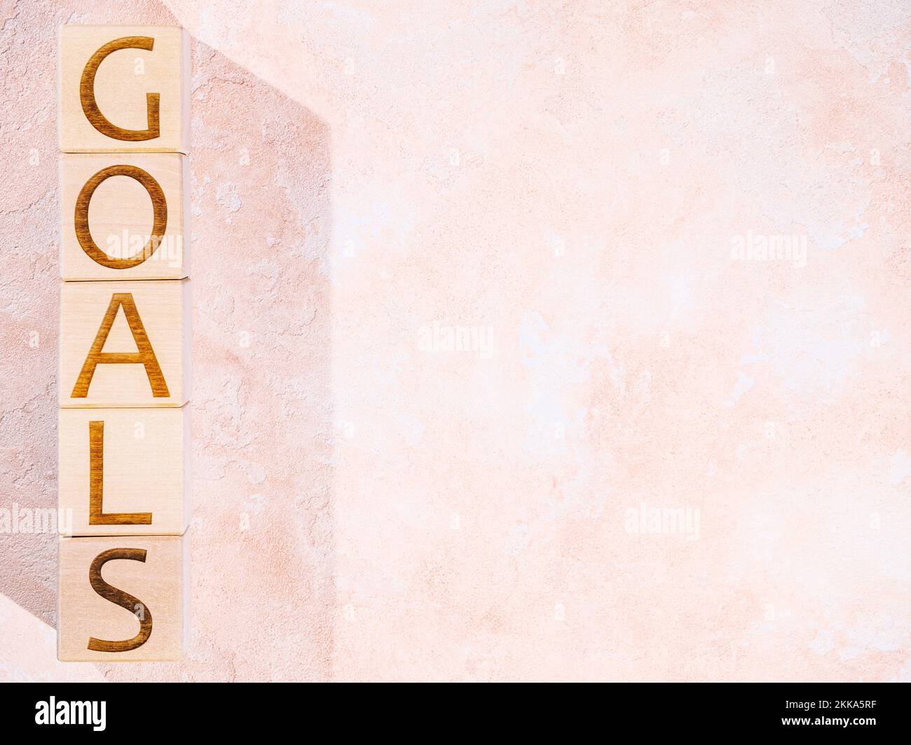 Text GOALS on wooden cubes as personal motivation concept Stock Photo ...