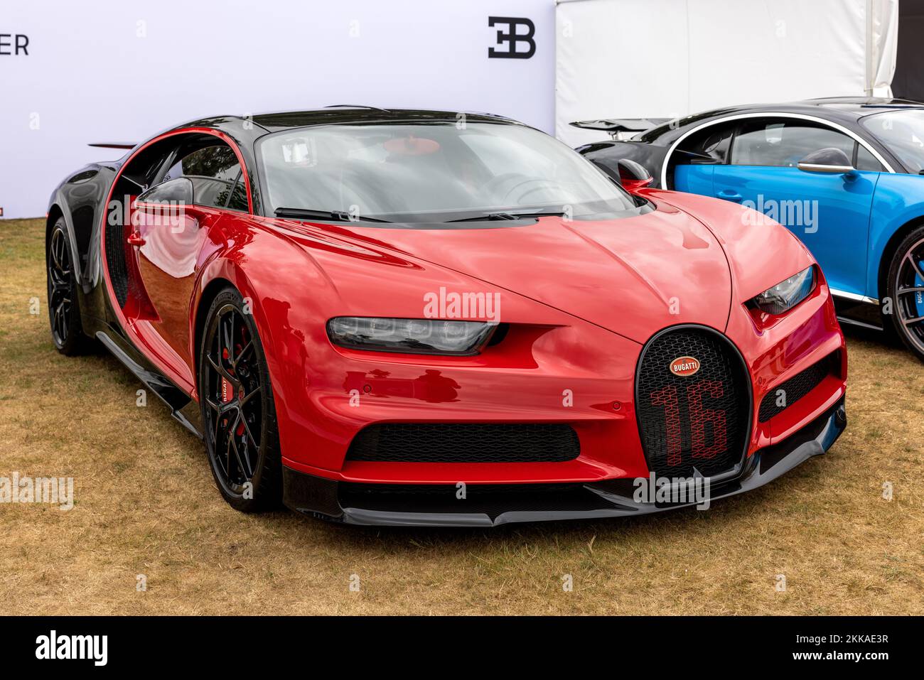 Bugatti Chiron, on display at the Concours d’Elégance motor show held ...