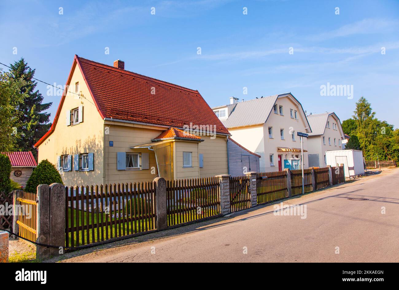 Munich, Germany - June 27, 2010: typical elderly house in housing area ...