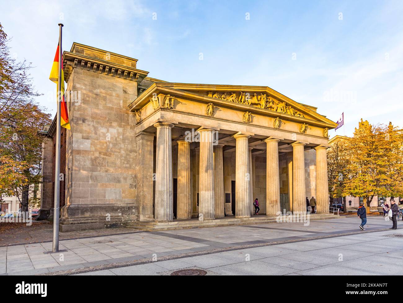 Berlin, Germany - October 27, 2014: people visit the alte Wache (old ...