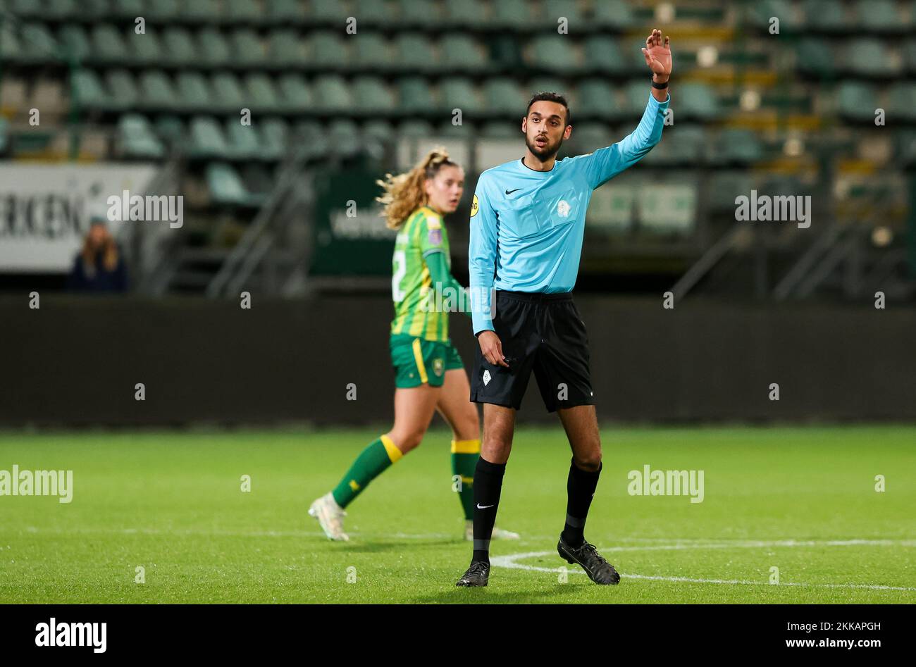 DEN HAAG, NETHERLANDS - NOVEMBER 25: Referee Giovanni Jaggan during the ...