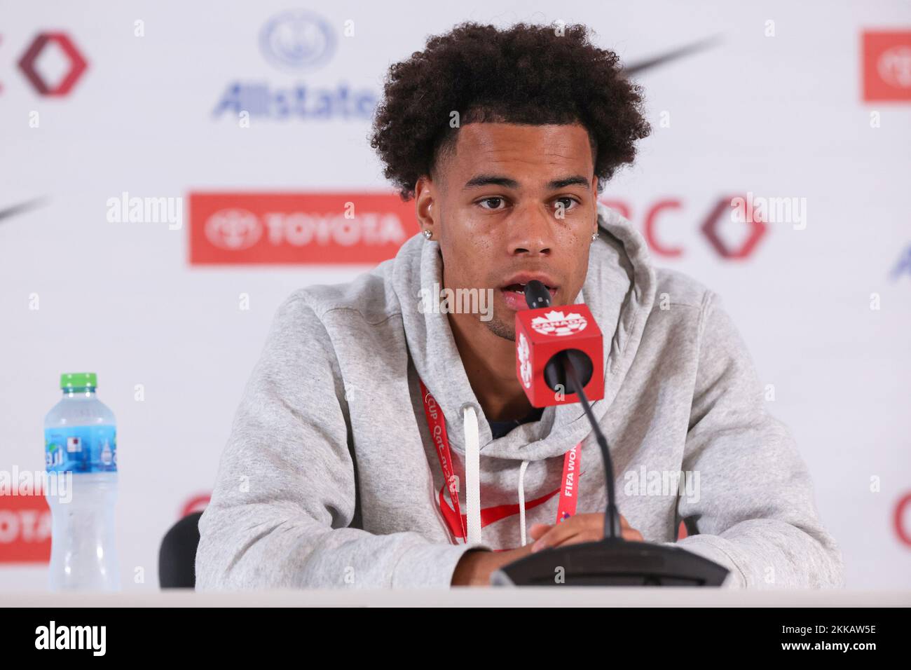 Tajon Buchanan during the Canadian National Soccer Team press ...