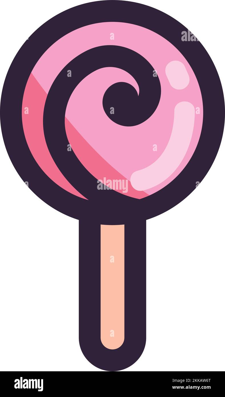 flat candy on stick Stock Vector Image & Art - Alamy