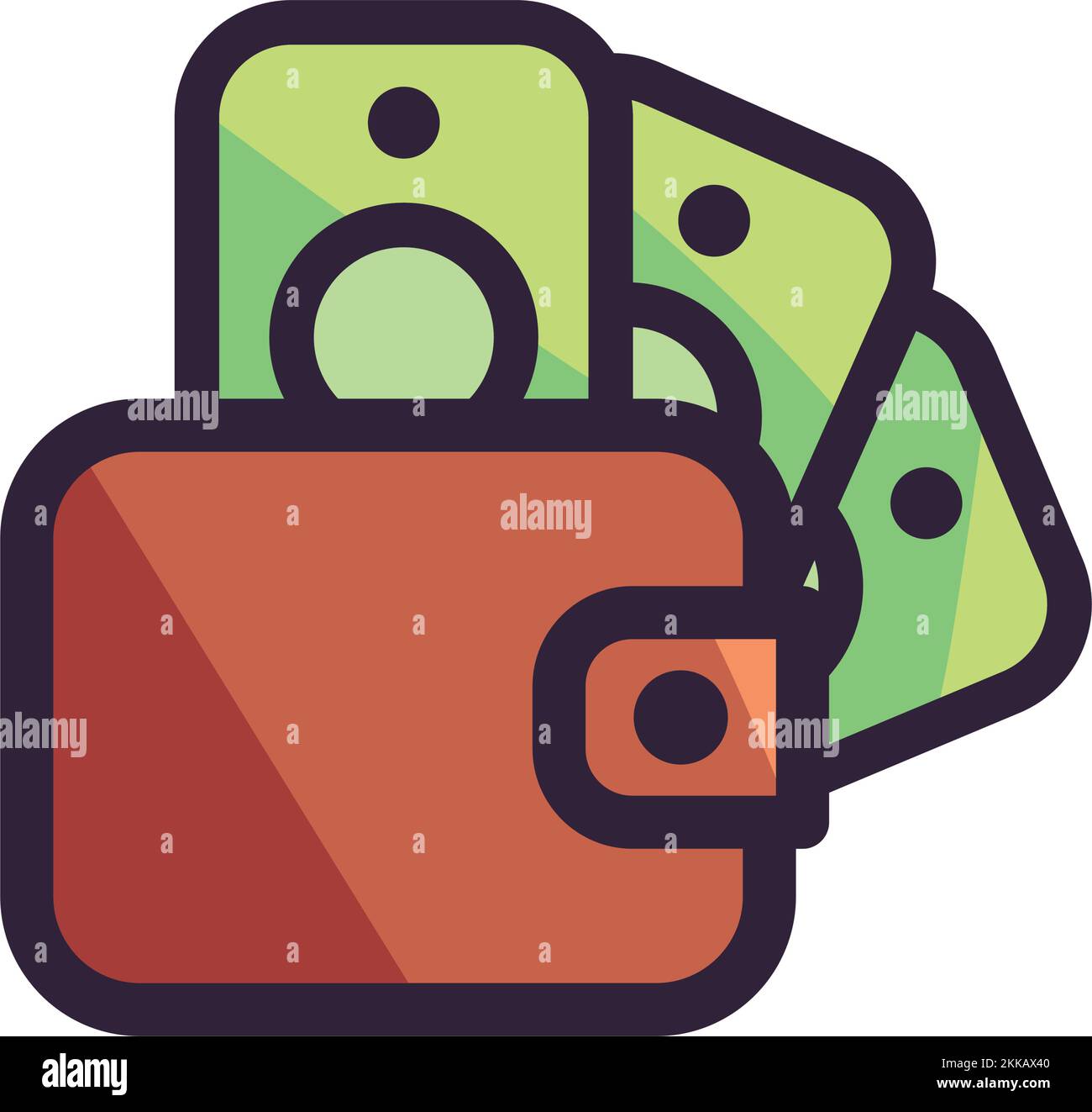 flat wallet design Stock Vector Image & Art - Alamy