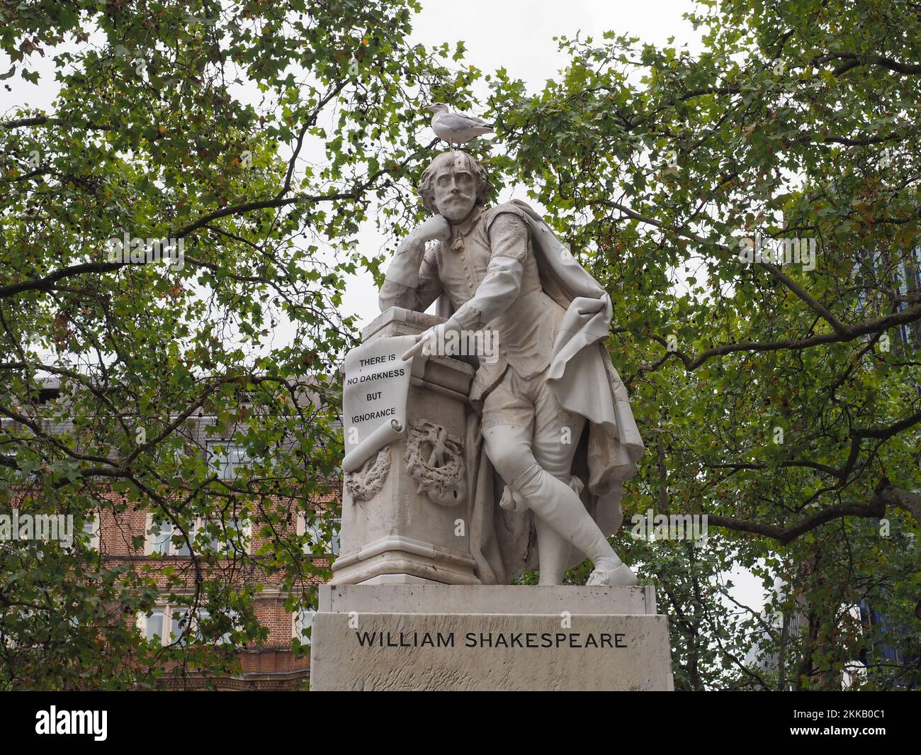 Statue of William Shakespeare in Leicester Square by sculptor Giovanni ...