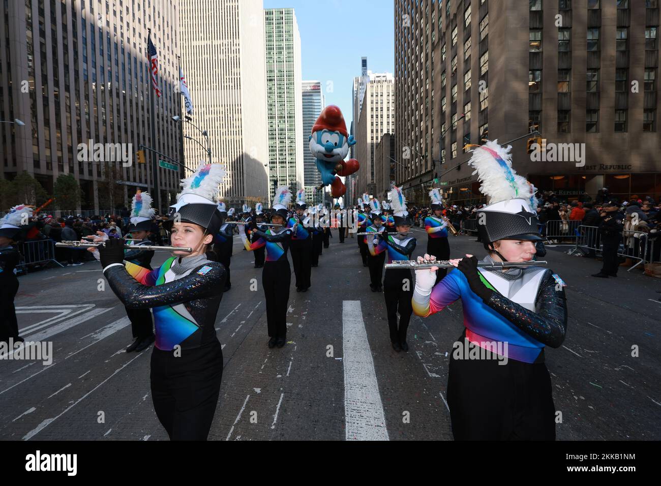 The Bourbon County H.S. Marching Colonels performs in the 96th Macy's ...