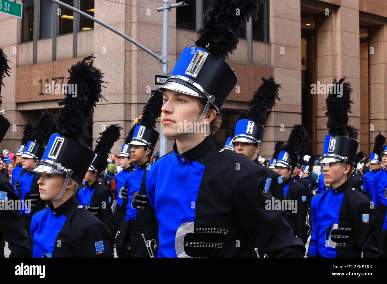 The Carmel H.S. Marching Greyhounds performs in the 96th Macy's ...