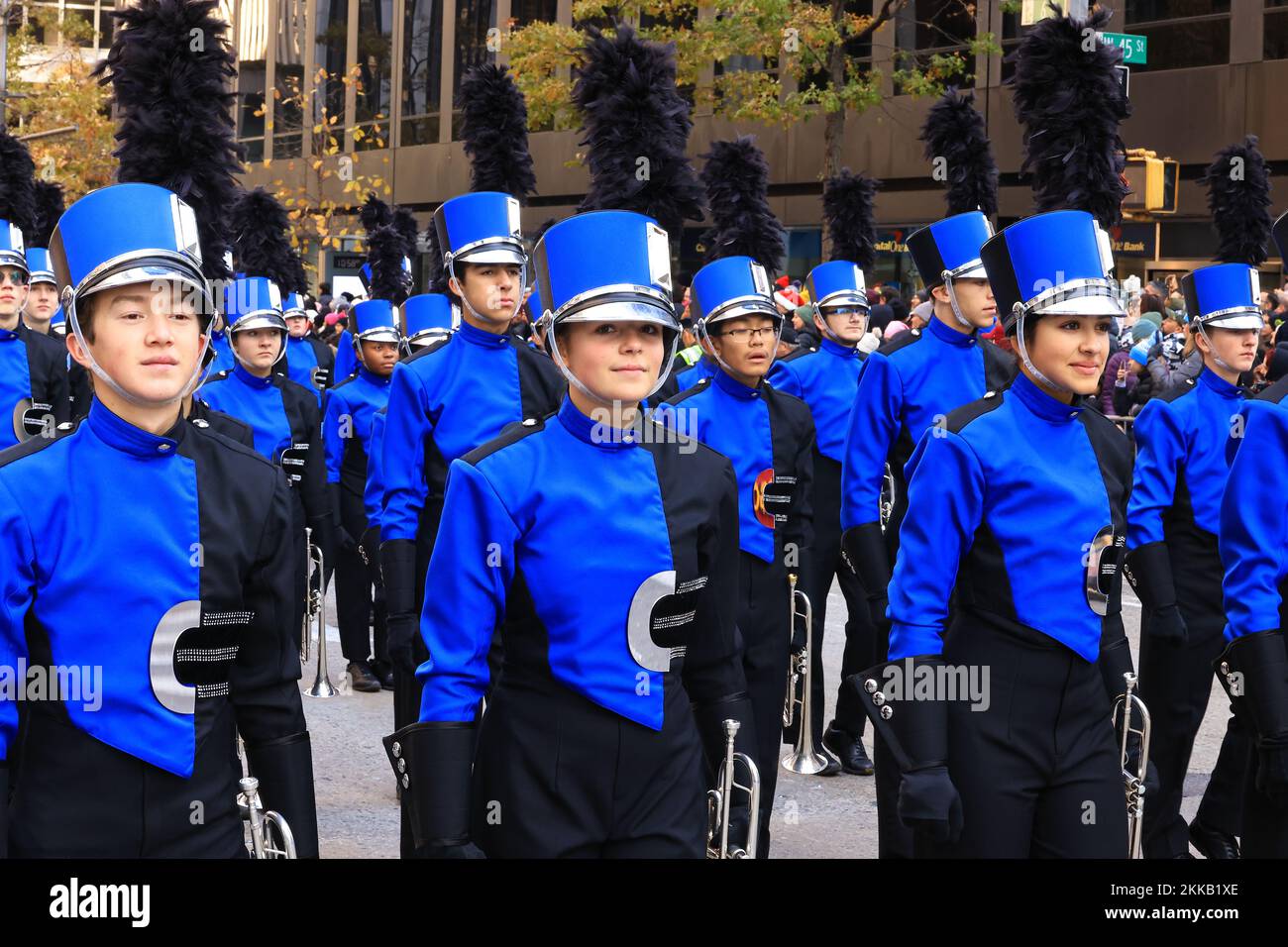 The Carmel H.S. Marching Greyhounds performs in the 96th Macy's ...