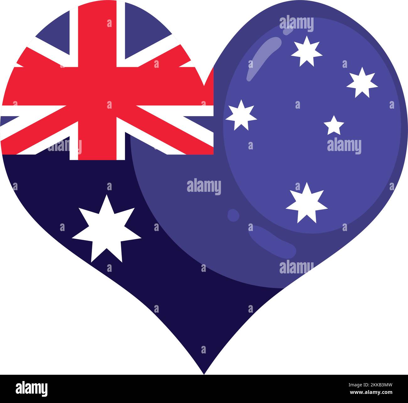 flat australian flag heart Stock Vector Image & Art - Alamy