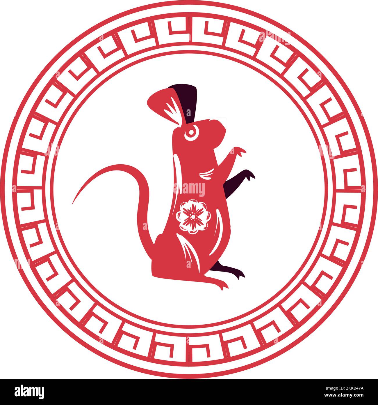 flat chinese rat Stock Vector Image & Art - Alamy