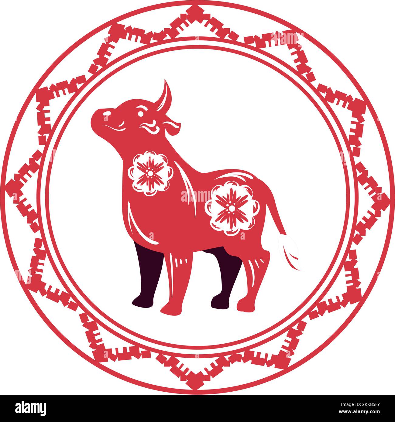 Golden buffalo Stock Vector Images - Alamy