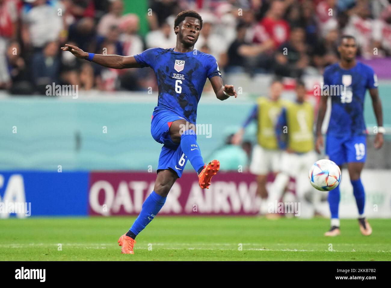 Doha, Qatar . 25th Nov, 2022. Yunus Musah of USA during the FIFA World ...